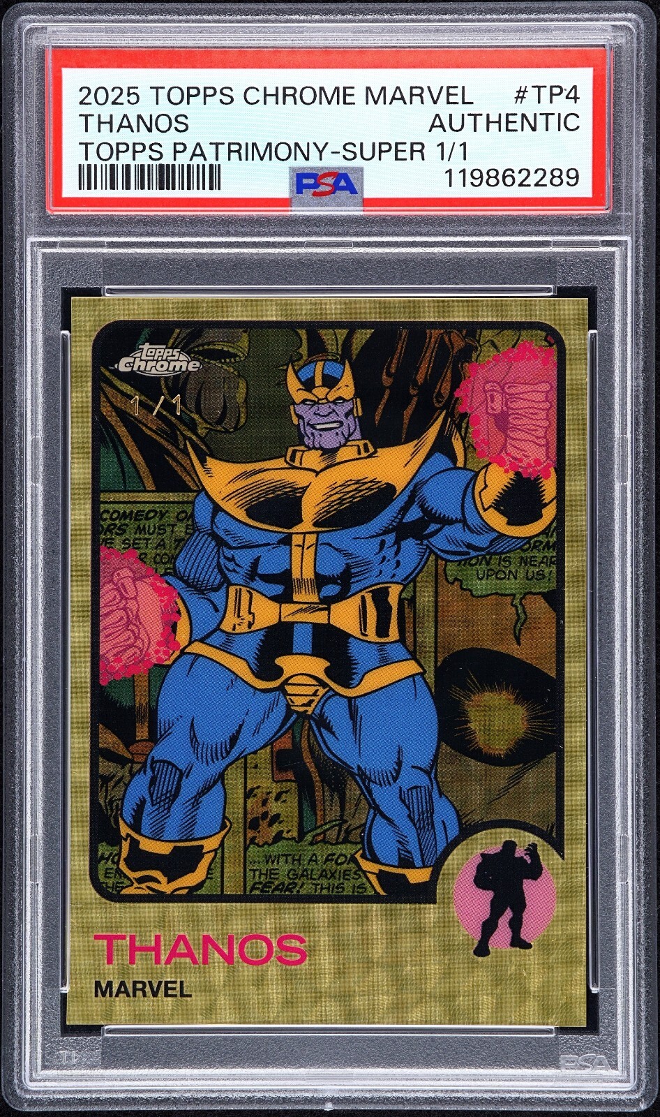 2025 Topps Chrome Marvel 1/1 Patrimony Superfractor Thanos | eBay