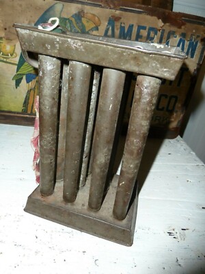 Large early Antique 12 TUBE COLONIAL Tin Candle Mold, Americana, Folk ...
