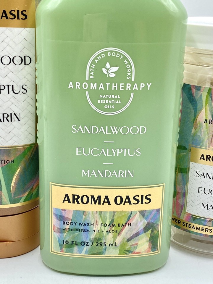 Bath & Body Works Aromatherapy Aroma Oasis SANDALWOOD EUCALYPTUS MANDARIN 3pc | eBay