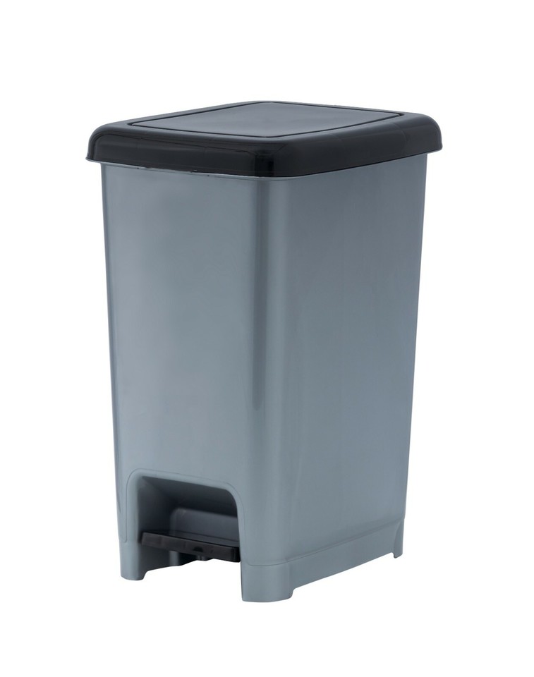 Slim Plastic 4 Gal /15 L Step-On Lid Trash can wastebasket, Garbage bin ...