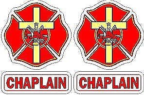 Chaplain Maltese Cross Helmet Set (2) Reflective Decal Sticker ...