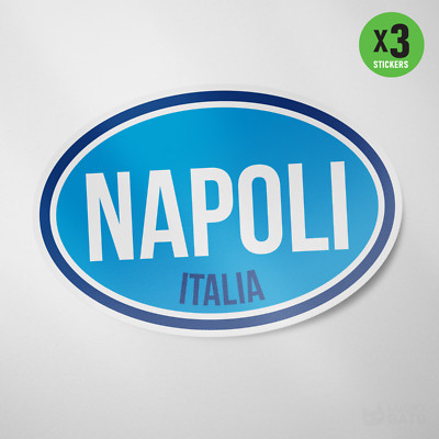 Napoli Italy 3 Pack Sticker Vinyl Decal Football Calcio Naples | eBay