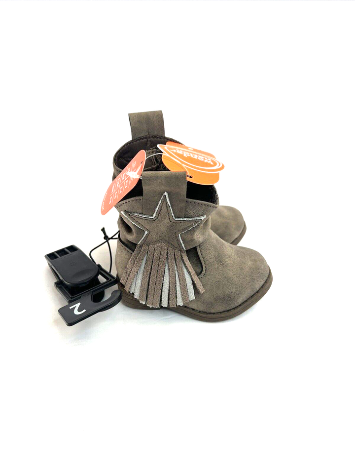 NEW Wonder Nation Baby Girl Taupe Fashion Western Boots Size 2 | eBay