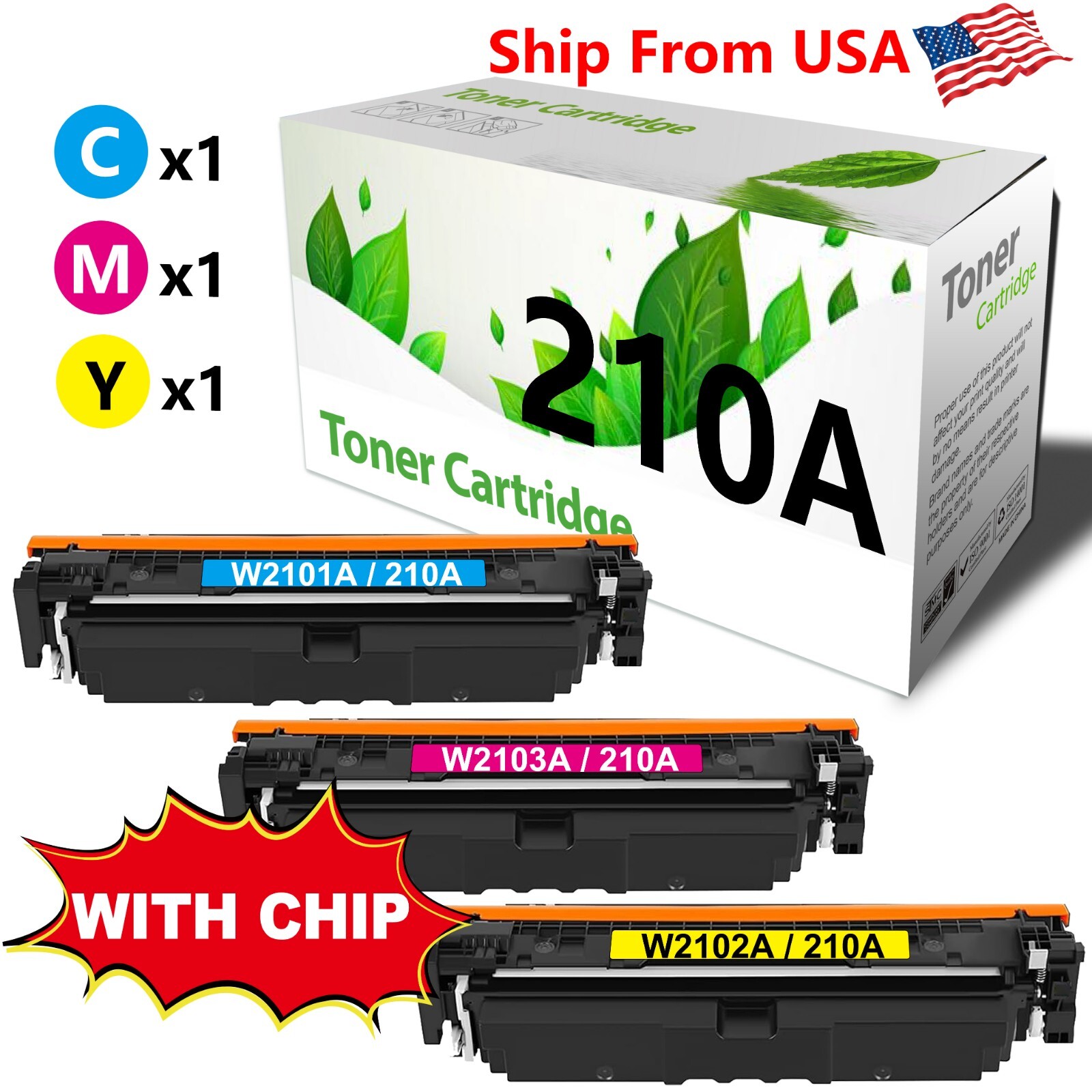 3PK 210A W2101A-3A Toner Cartridge for MFP 4301fdw 4301fdn 4201dw ...