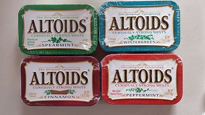 Altoids Strong Mints 75pc Cinnamon, Peppermint, Wintergreen, Spearmint ...