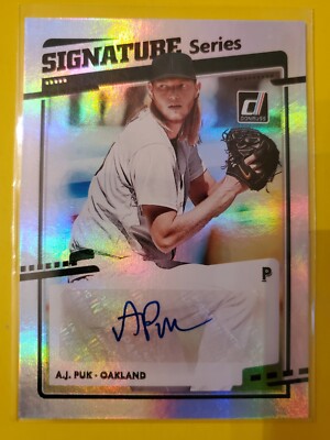 2020 Donruss Signature Series Autograph #45 A.J. Puk RC - Oakland ...