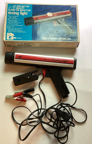 Vintage Sears Clamp-On Inductive Timing Light & Cords in Original Box ...