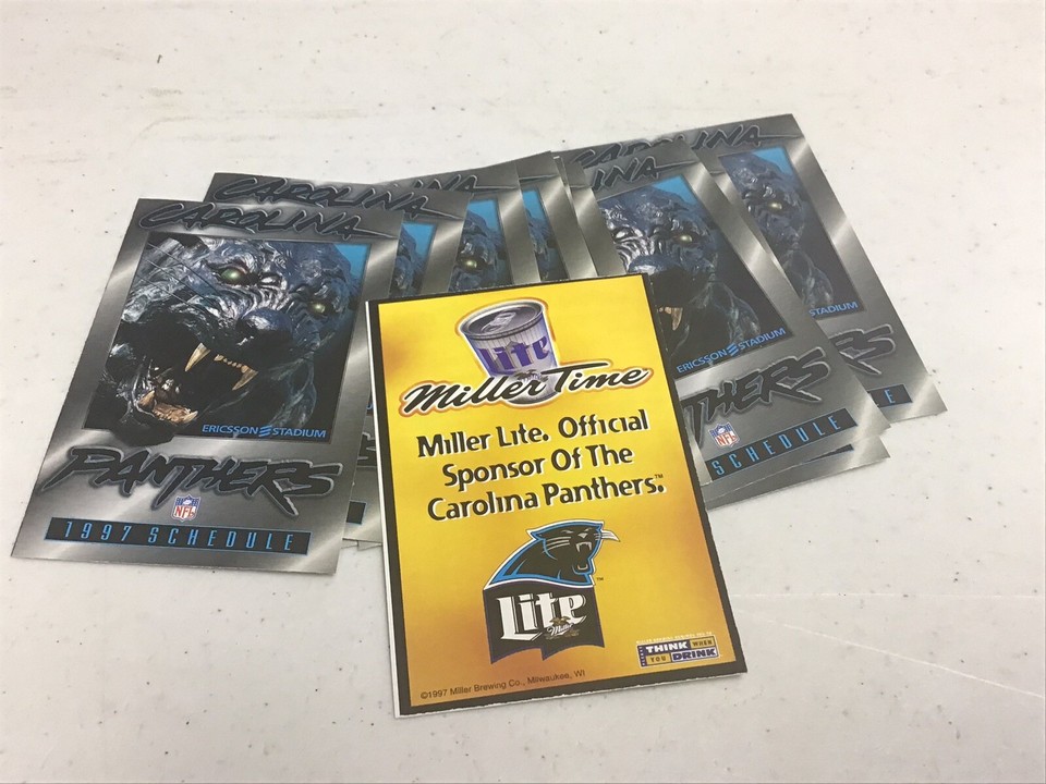1997 Carolina Panthers NFL Football Pocket Schedules (Lot Of 10 ...