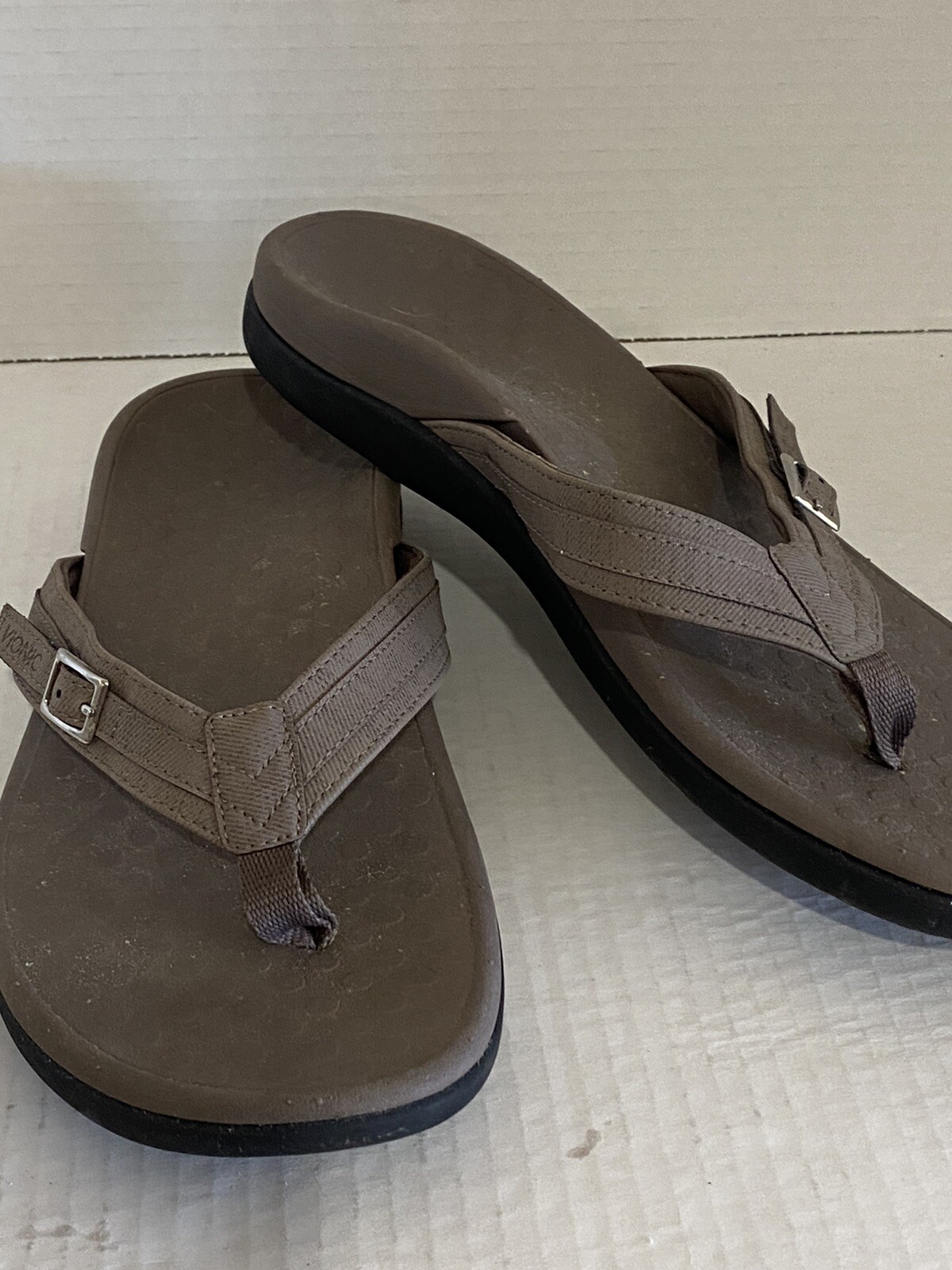 Vionic Tide Patty Womens Size 9 Brown Orthotic Comfort Flip Flops Thong ...