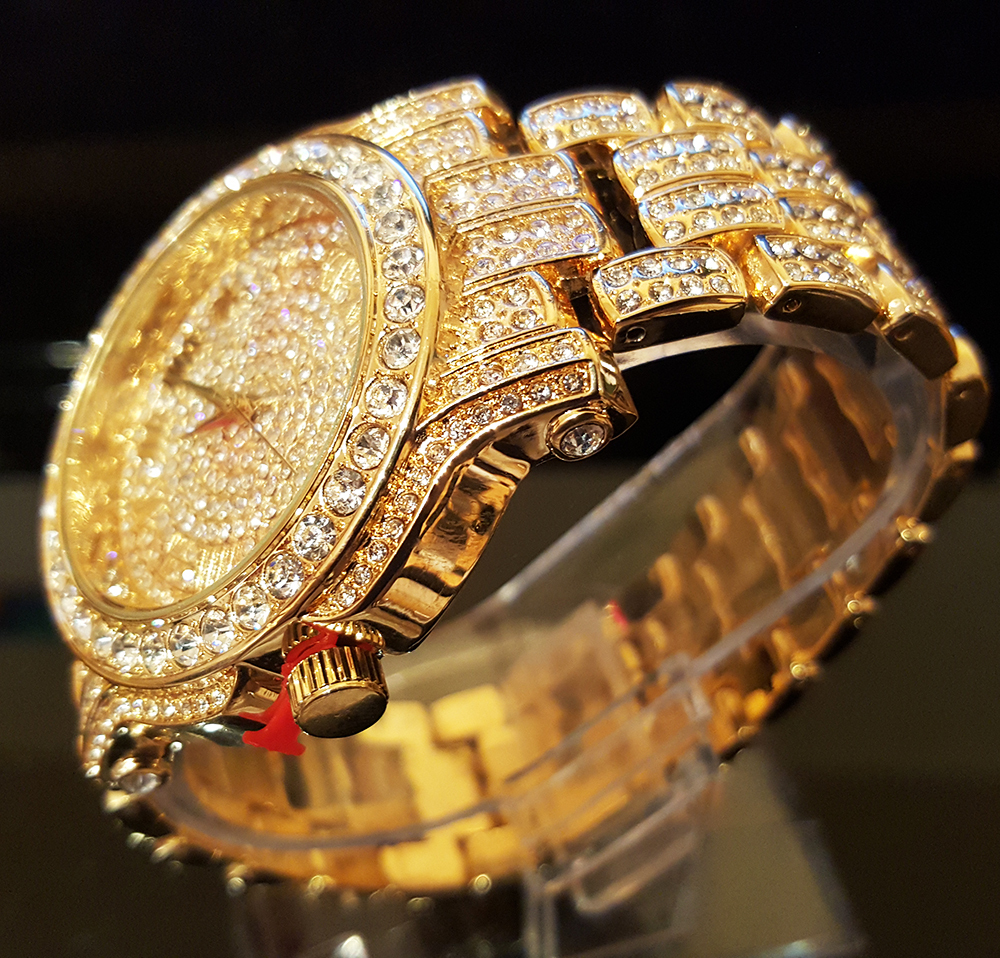 Men Hip Hop Iced Gold PT Rapper's Bling Luxury Lab Diamond Clubbing ...