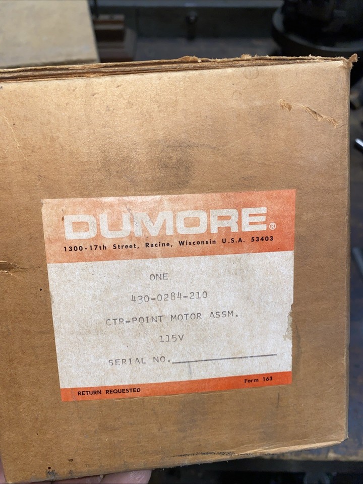 Dumore Cat No. 11 Tool Grinder Motor 1/5 HP NEW NOS | eBay