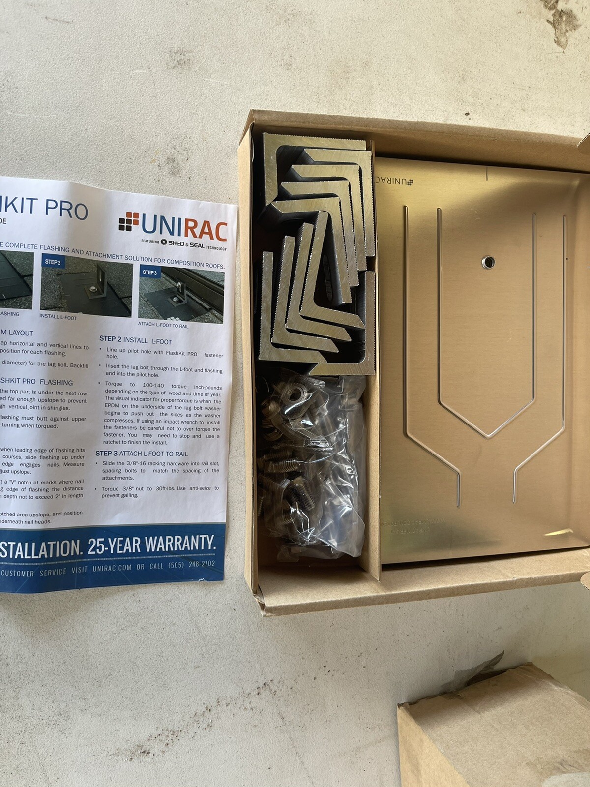 Unirac Flashkit Pro 004050 Solar Mount Flashing Kit Mill 8 X 12 ...