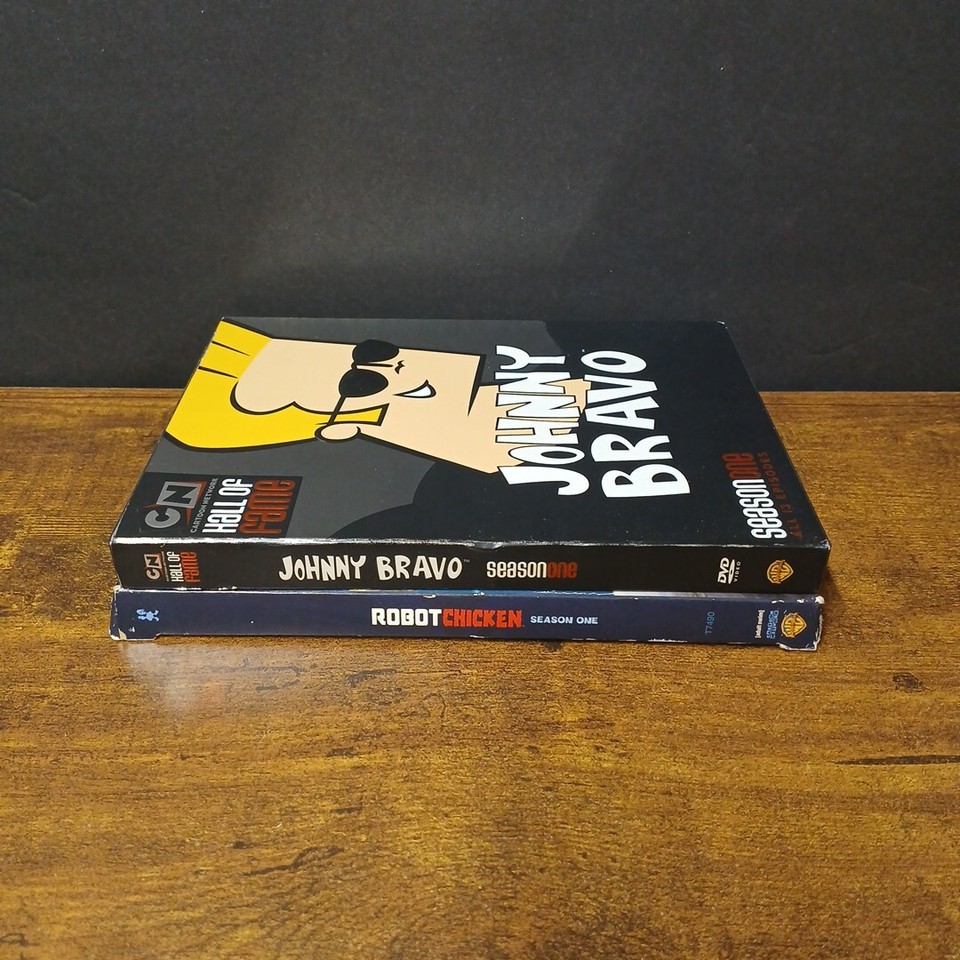 Lot of 2 Cartoon Network DVDs, Johnny Bravo Season 1 & Robot Chicken ...