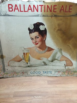 Vintage Cardboard Ballantine Ale Beer Sign 43" x 34.5" | eBay