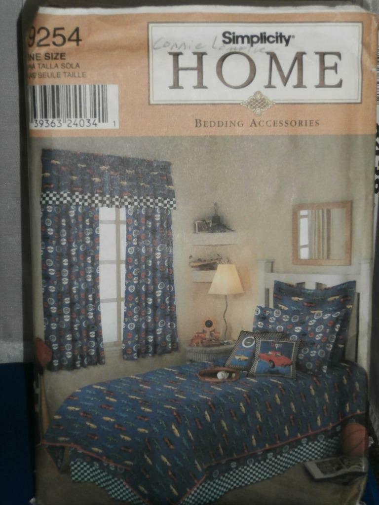 Simplicity Sewing Pattern 9254 Bedding Accessories | eBay