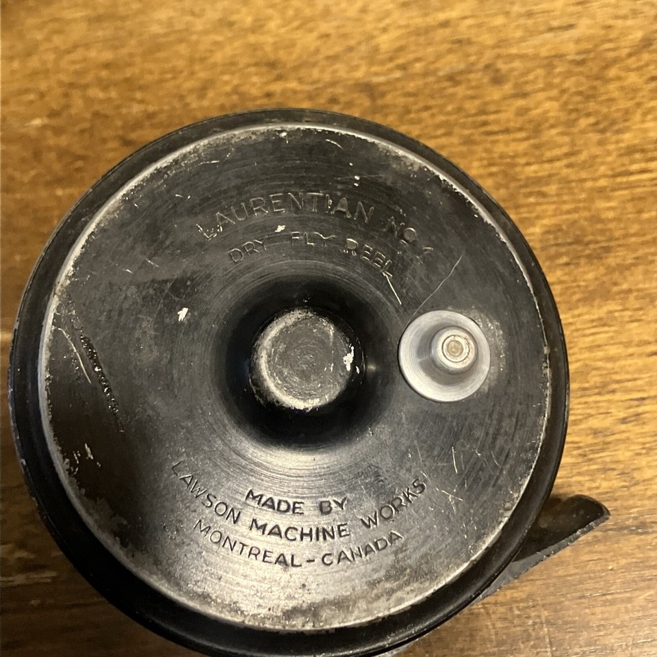 RARE LAURENTIAN NO. 1 DRY FLY REEL LAWSON MACHINE WORKS MONTREAL ...