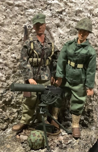 1/6 WWII BBi/Dragon USMC Marine Browning .30 Cal Machine Gun Team (2 ...