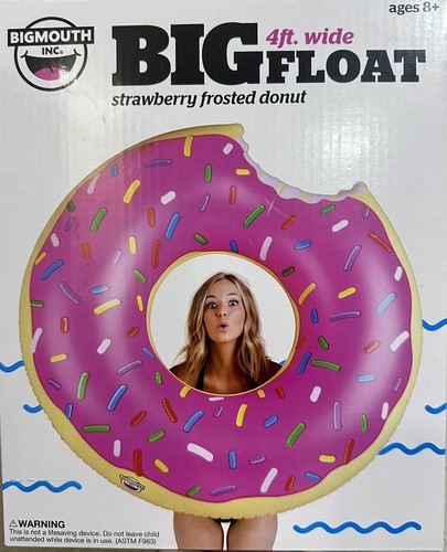 BigMouthToys Gigantic 4-Foot Donut Pool Float Strawberry Frosted with Sprinkles | eBay