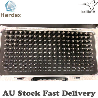 190Pcs Precision Pin Gauge Set M1 .061-.250" (+) Range, 0.0002 ...