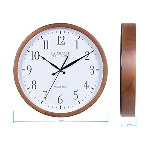 Premium Quality Atomic Walnut Analog Wall Clock 12.8" 757456074405| eBay