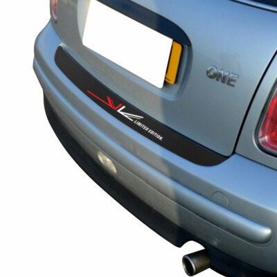 5D Carbon Fiber Vinyl Decals Rear Bumper Guard Stickers for Mini Cooper ...