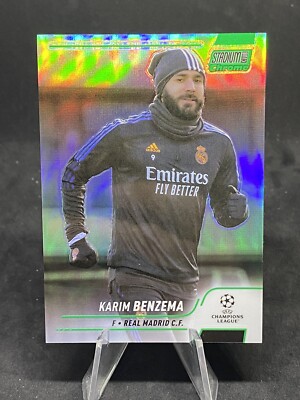 Karim Benzema 2021-22 Topps Stadium Club Chrome Green SP /150 Card #68 ...