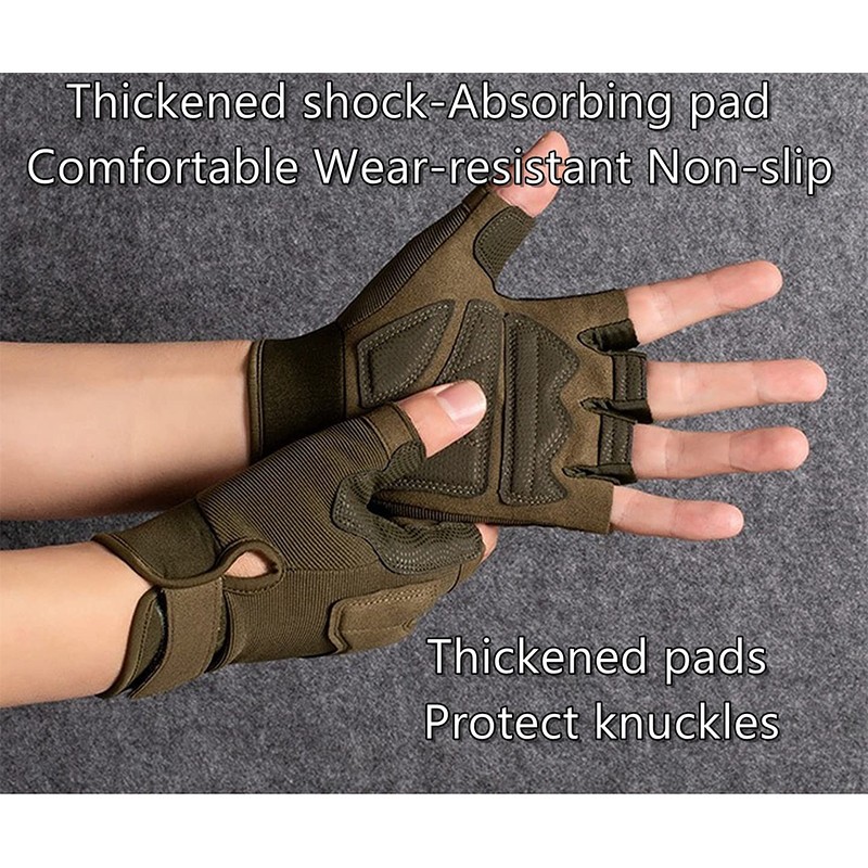 Motorcycle Motorbike Half Finger Gloves ATV UTV Racing Riding Cycling ...