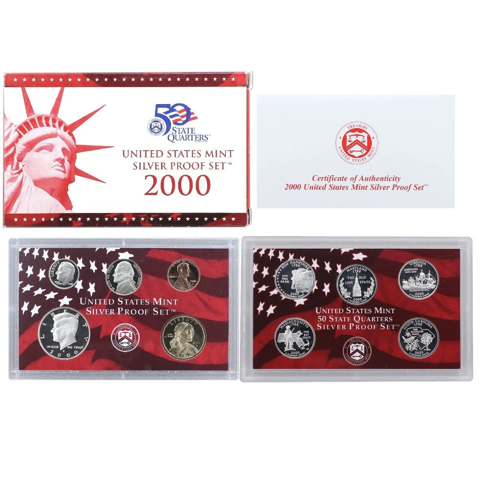 2000 Silver Proof Set U.S. Mint Original Government Packaging OGP COA | eBay