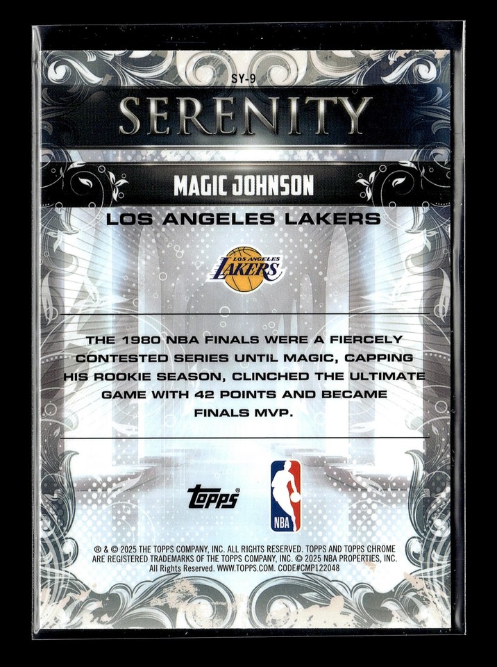 2025-26 Topps Chrome Magic Johnson Serenity Aqua Refractor #SY-9 #/199 ...