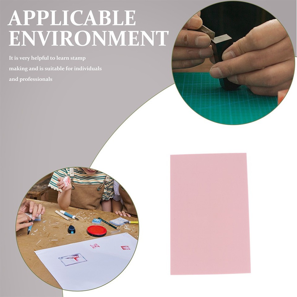 2 Pcs Rubber Blocks for Making Stamps Engraving Tool Printmaking | eBay ...