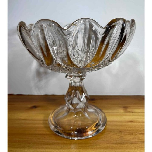 Bryce Richards Tulip Sawtooth Flint Glass High Standard Compote ...