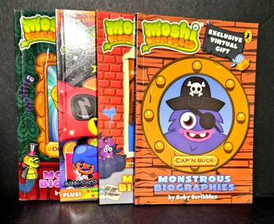 Moshi Monsters, 4 Books, Music Stars, Zack Binspin, Cap' N Buck, DR ...