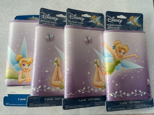 New Imperial Disney Tinkerbell Pre-Pasted Border Wallpaper 4 Packs-5 ...