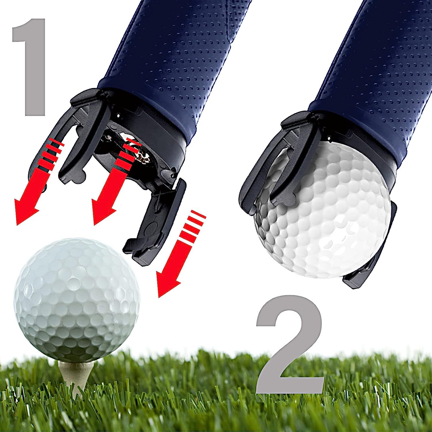 2PCS Golf Ball Pick Up Tool Retriever Putt Retriever Back Saver For ...