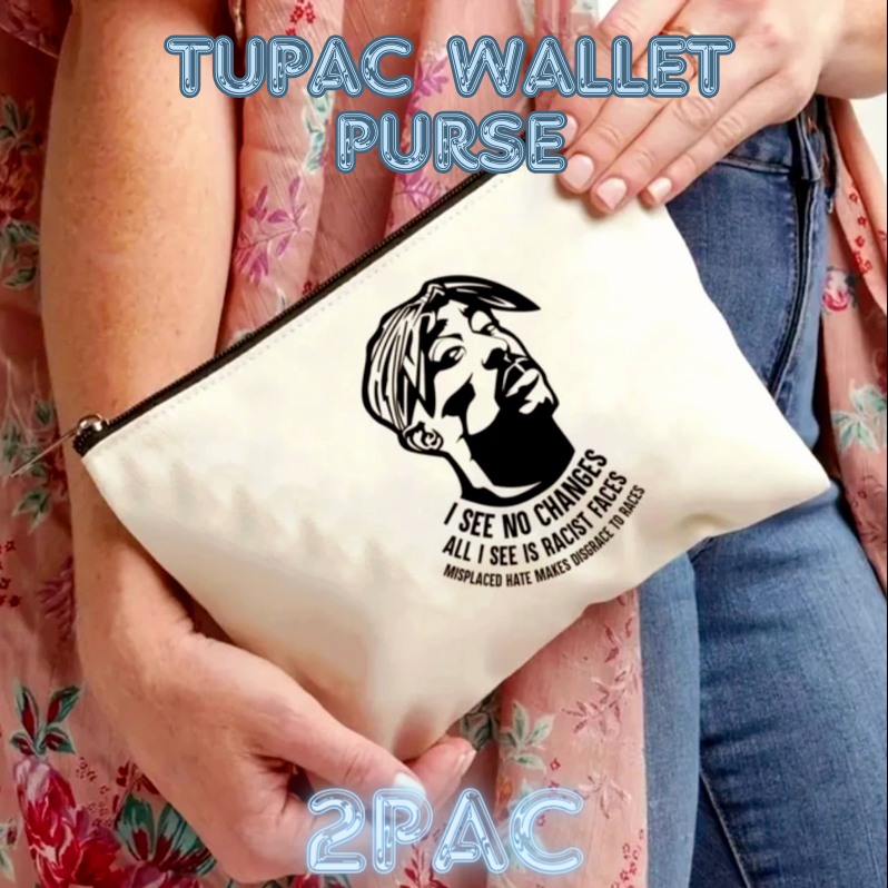 Tupac Shakur Hip Hop Makeup Bag Small Make Up Bags Cosmetic Purse ...
