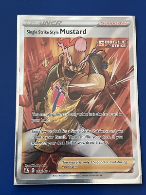 Single Strike Style Mustard (Full Art) 163/163 Swsh05: Battle Styles ...