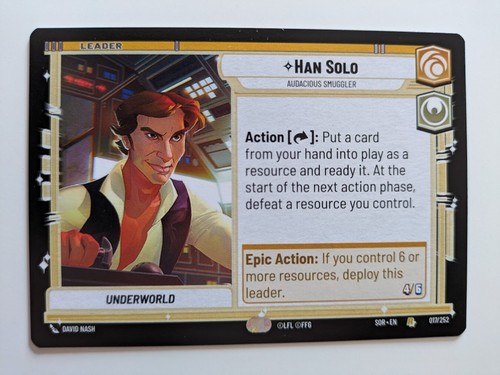 Star Wars Unlimited: HAN SOLO | SOR card #17 | Rare! | eBay