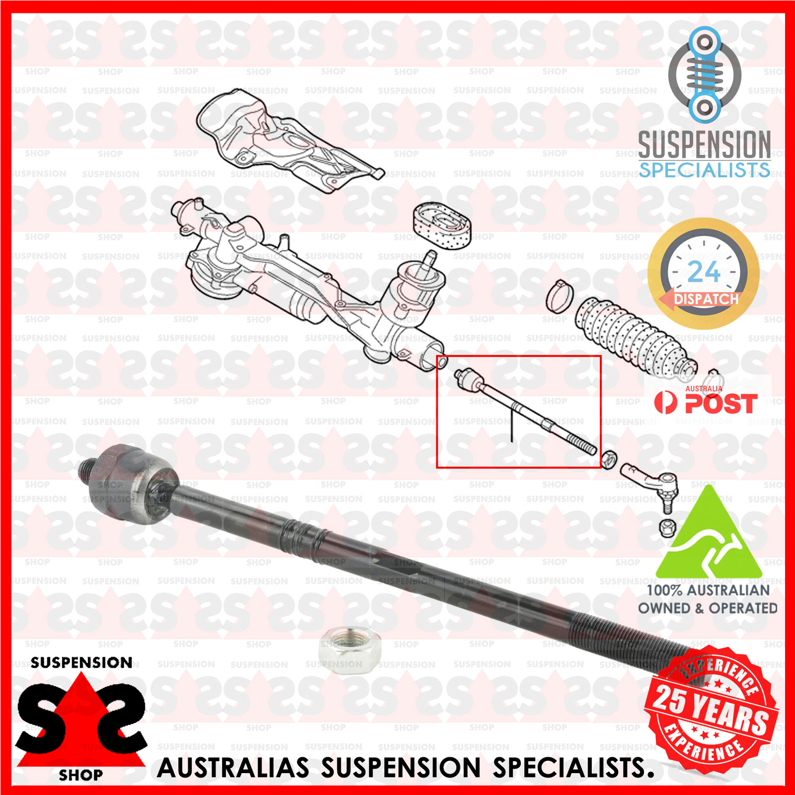 Front Axle Inner Tie Rod Suit VW Tiguan (Ad1, Ax1) 1.4 TSI TIGUAN (AD1 ...