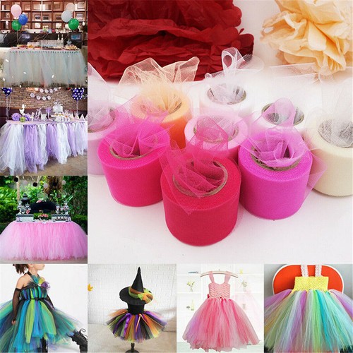 25 Yards Tutu Tulle Roll Spool Fabric Netting DIY Craft Wedding Party ...