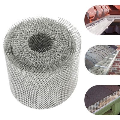 5Inch*50Ft Aluminum Gutter Guard Mesh with Gloves Filter Net Cover ...