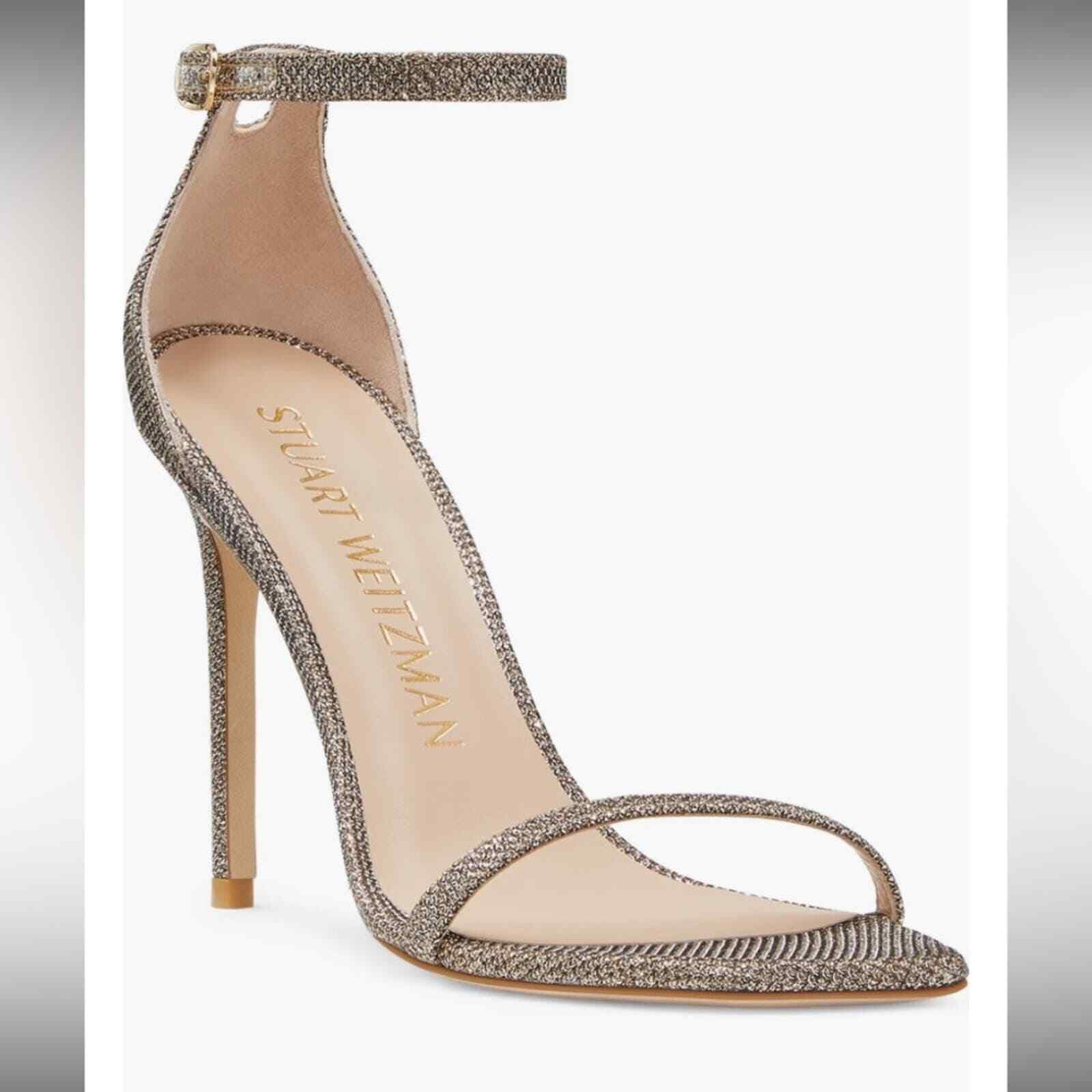 Stuart Weitzman Nudist Heels Metallic Size 9 - Gem