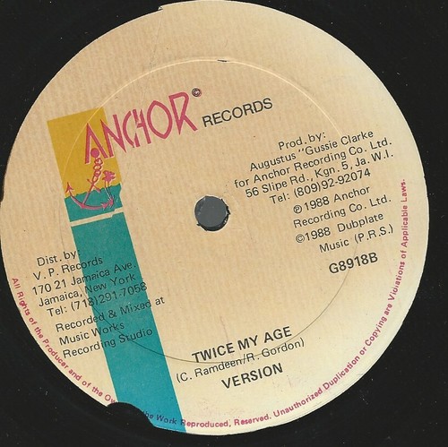 VINYL 12" KRYSTAL / SHABBA RANKS TWICE MY AGE PR. BY AUGUSTUS " GUSSIE ...