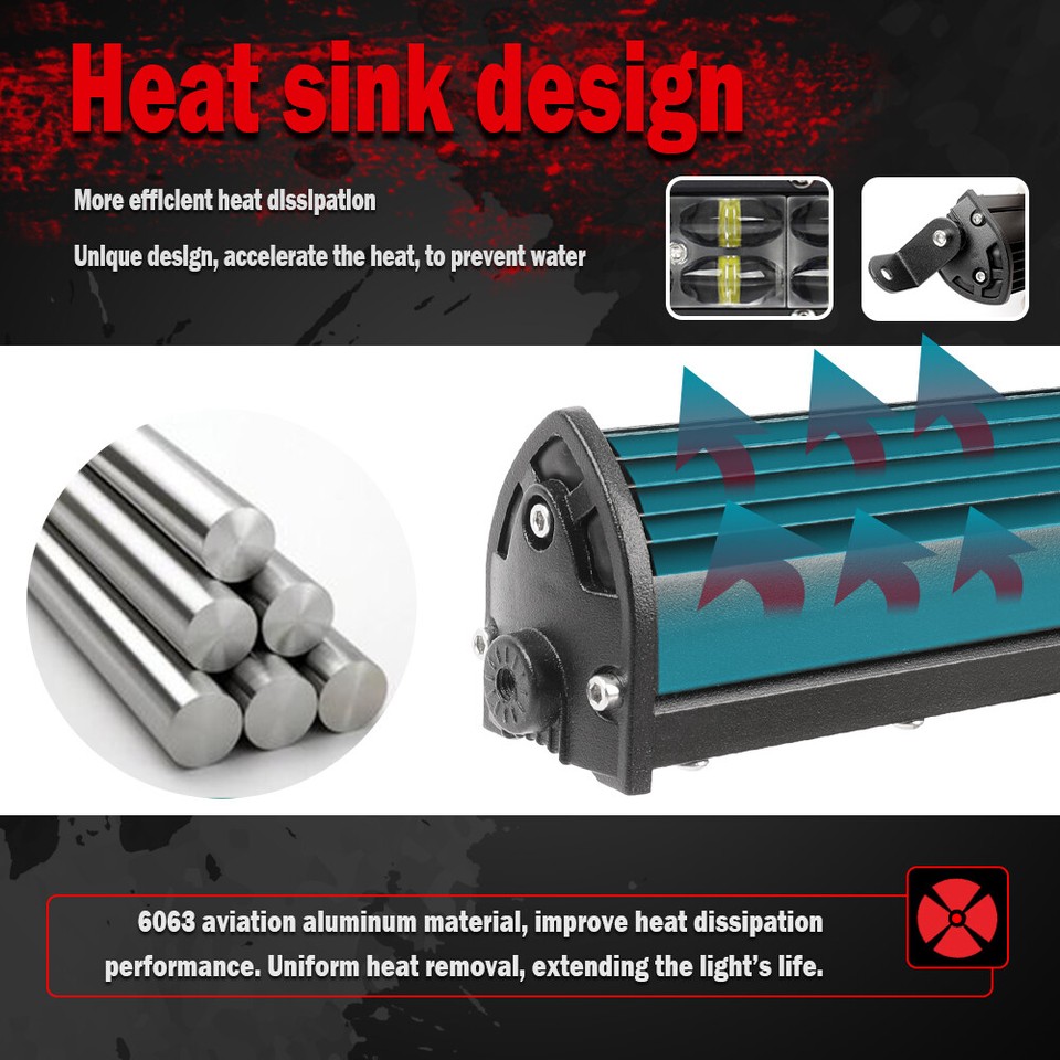 52'' inch LED Light Bar + 22'' + 4" Pods Combo Kit for Jeep Wrangler JK ...