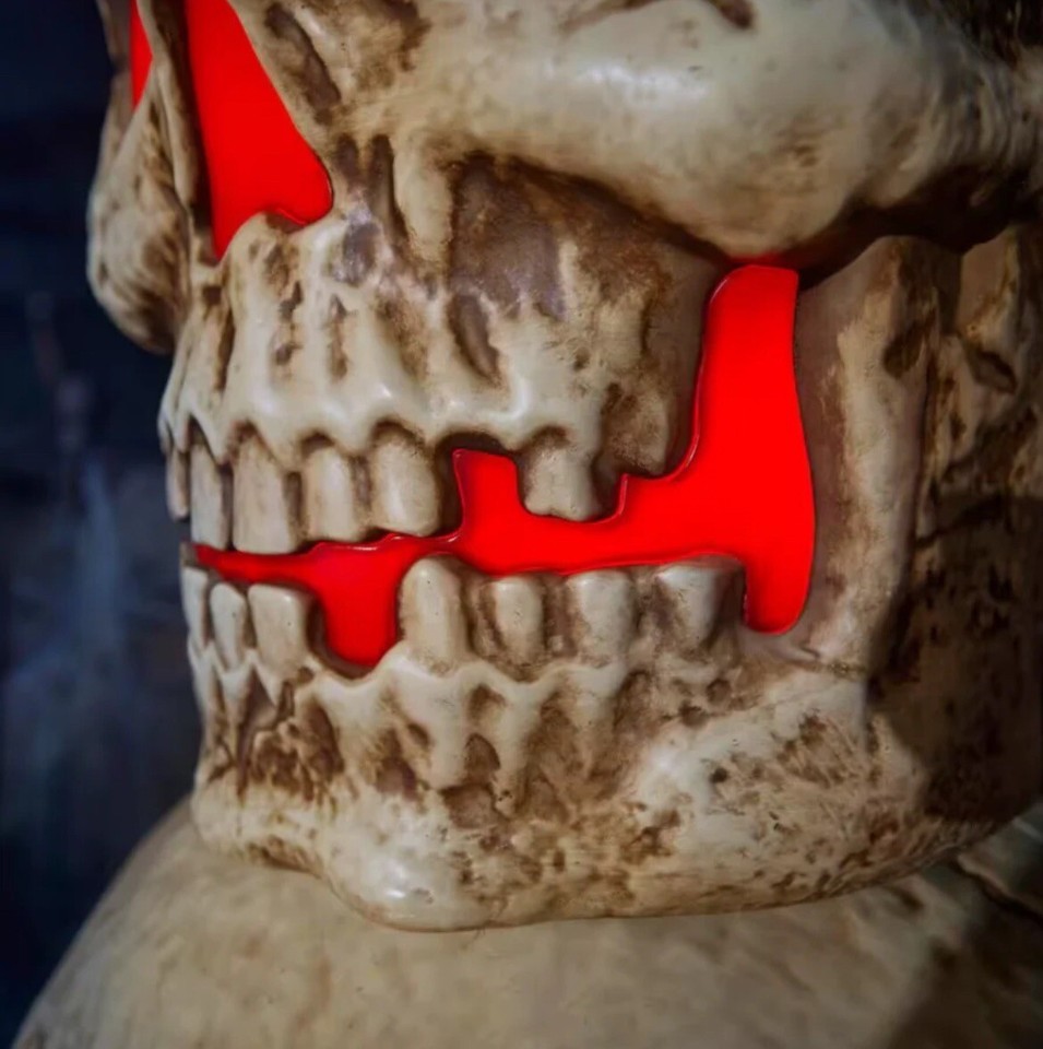 8 ft. Giant Sized LED Skull Stack Halloween Prop Home Depot Accents ...