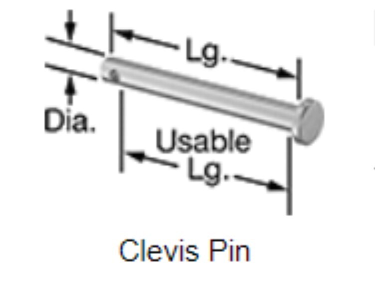 McMaster Carr 18-8 Stainless Steel Clevis Pin NSN: 5315-01-528-4007 - 2 ...