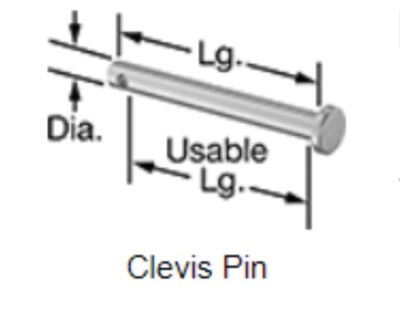 McMaster Carr 18-8 Stainless Steel Clevis Pin NSN: 5315-01-528-4007 - 2 ...