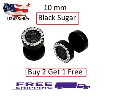 316L Surgical Stainless Steel Fake Cheater Screw Ear Plug Earring Stud ...