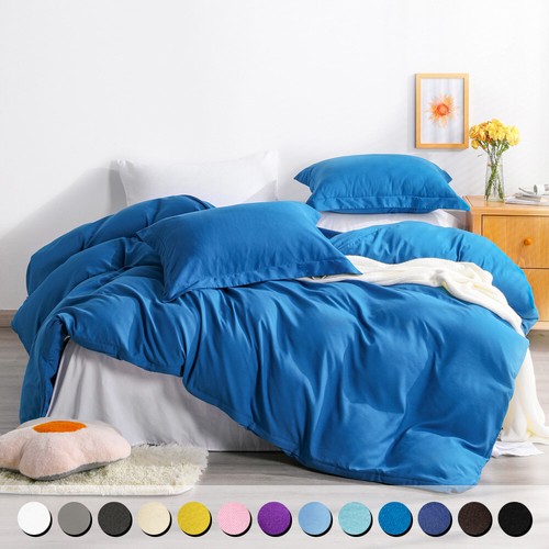 1800 Thread Count Microfiber Duvet Cover Set with Pillow Sham Nice Rich ...