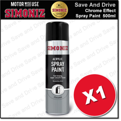 1 x Simoniz Chrome Effect Aerosol High Quality Spray Paint 500ml ...