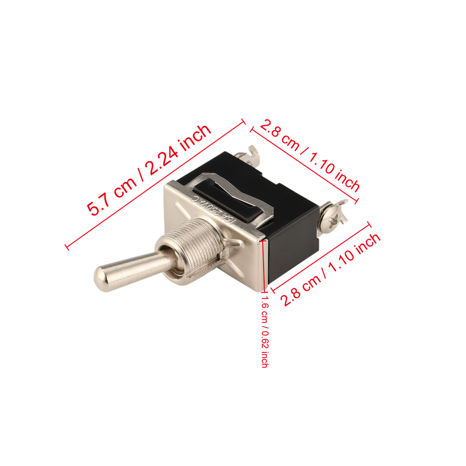5Pcs 12V Heavy Duty Toggle Flick Switch ON/OFF Car Dash Light Metal ...